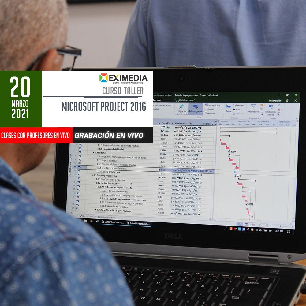 Curso - Taller Microsoft Project 2016 | EXIMEDIA